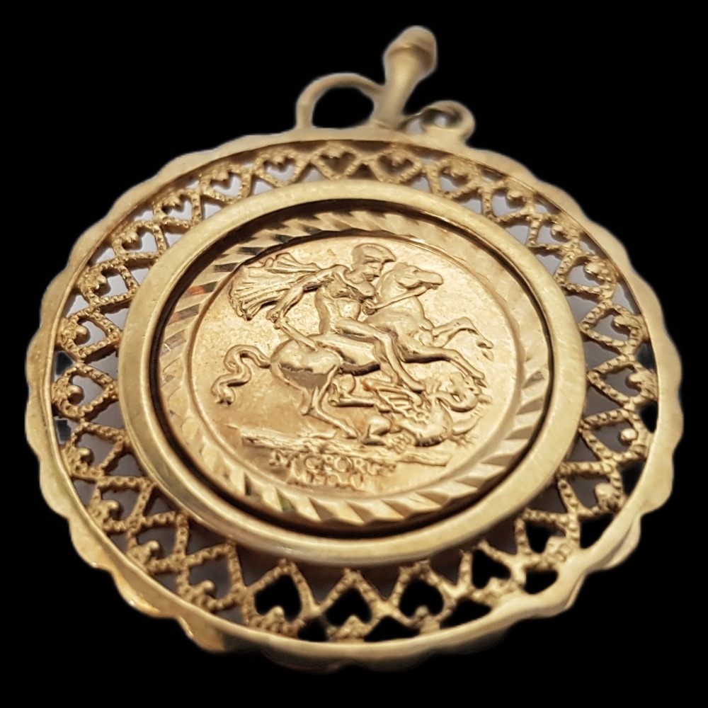 Pre-owned St. George 9ct gold pendant - Own4Less